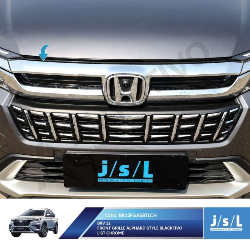 Jual All New Brv 22 Front Grille Cover Chrome Jsl Grill Depan Cover Di ...