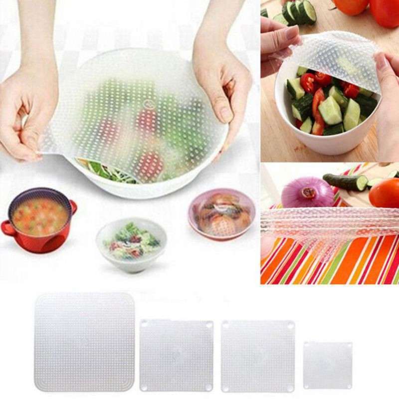 Jual Silicone Stretch Fresh Food Protection Silikon Pelindung Makanan 4 ...
