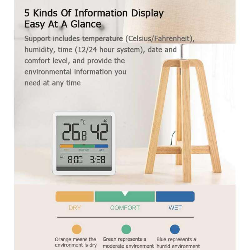 Jual Pengukur Temperature Kelembapan Udara Humidity Lcd Screen Nk5253 ...