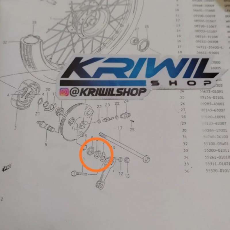 Jual Per Tuas Paha Rem Tromol Depan Rc100 Bravo Tornado Crystal Di ...