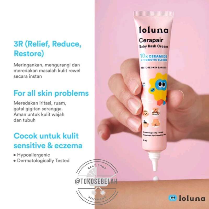Promo Loluna Baby Skincare Bodycare Baby Rash Cream Head To Toe Baby ...