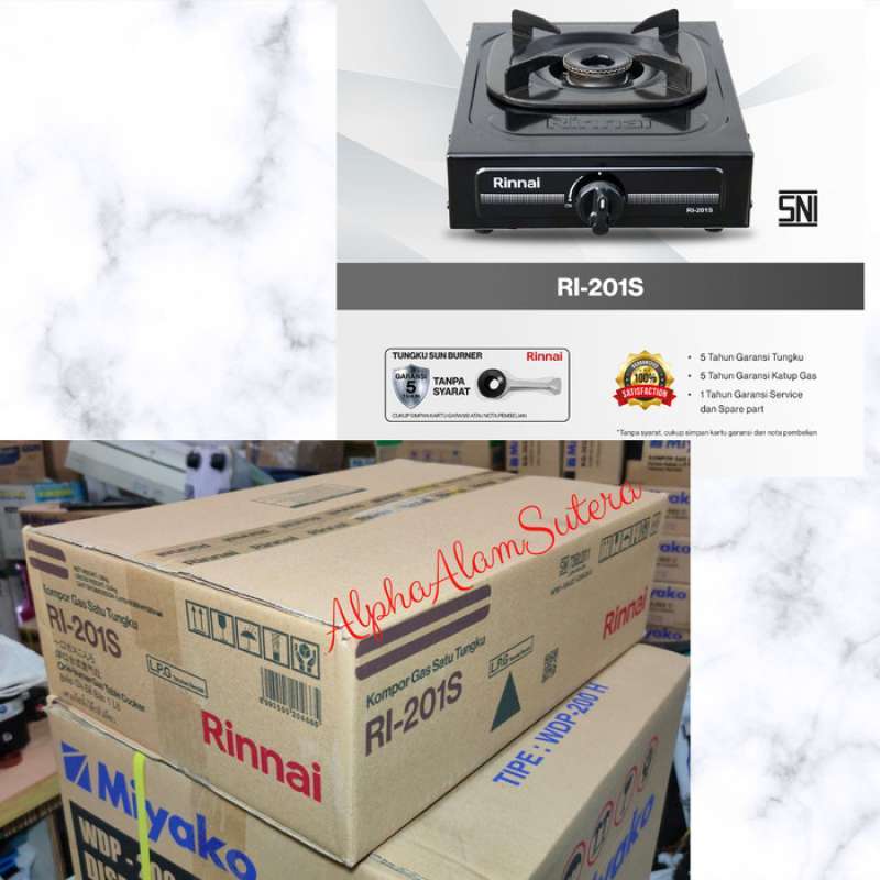 Promo Rinnai Ri-201 S Kompor Gas Portable 1 Tungku Sun Burner Ri-201s ...