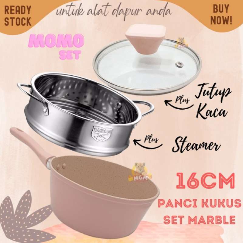 Promo Momo Set Panci Susu Marble 16cm With Kukusan Dan Tutup Serbaguna ...