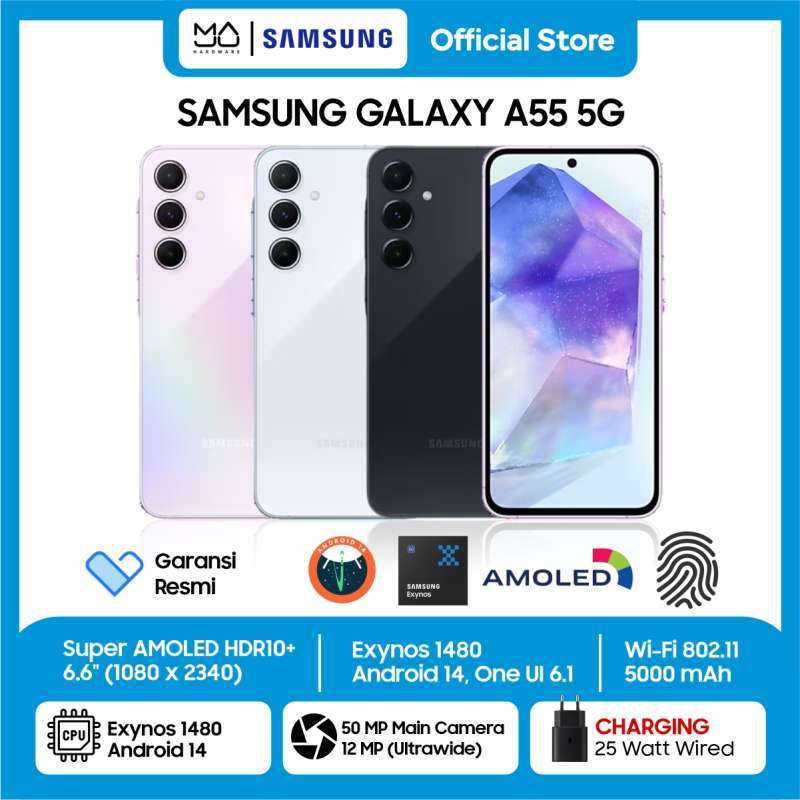Jual Samsung Galaxy A55 5g 8/256gb - Garansi Resmi - Ice Blue Di Seller Maju Hardware Group ...