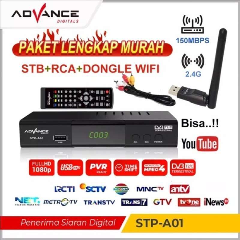 Promo Advance Set Top Box Tv Digital Receiver Stb Tv Box+dongle Wifi Diskon 9% Di Seller Neina ...