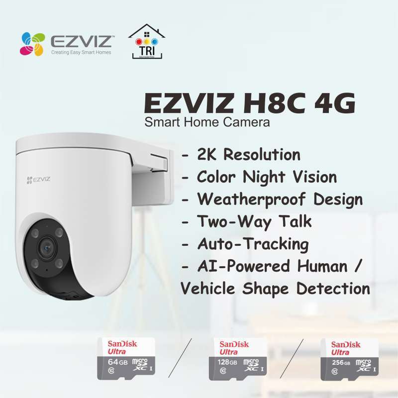 Jual Ezviz H8c 4g 2k Outdoor Cctv Pan & Tilt Wifi Ip Camera Smart ...