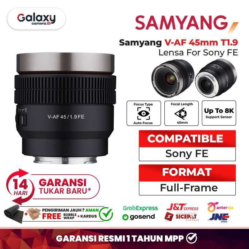 Jual Samyang V-af 45mm T1.9 Lensa Sony Fe Fullframe Vaf 45 Mm Cine ...