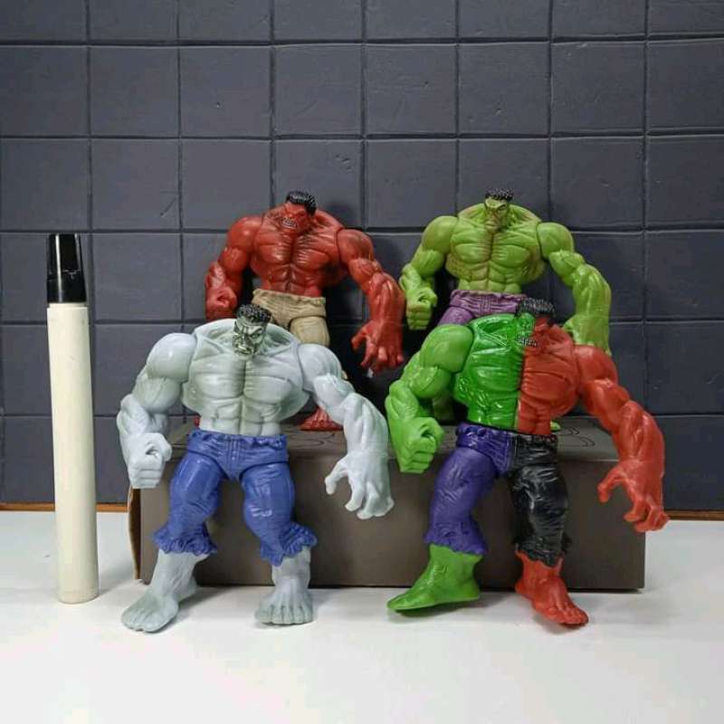 Jual Mainan Action Figure Hulk Family Green Hulk Red Hulk Grey Hulk ...
