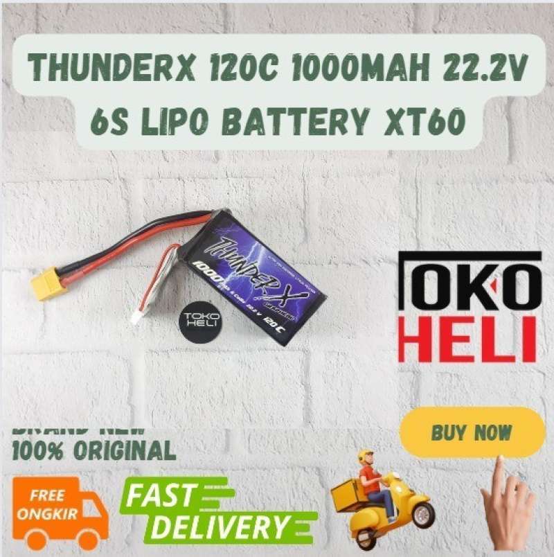 Promo Thunderx 120c 1000mah 22.2v 6s Lipo Battery Xt60 Diskon 23% Di Seller Megariya ...