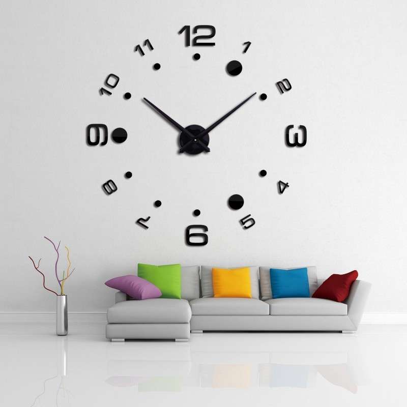 Promo Jam Dinding Besar / Giant Clock Model Arcylic 100cm Black Diskon ...