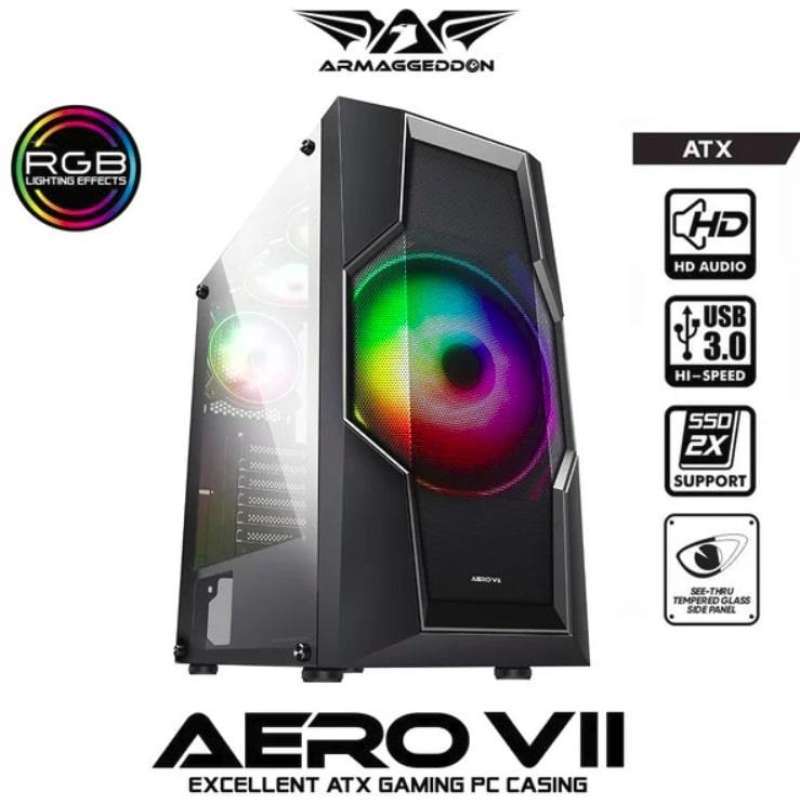 Jual Casing Pc Armaggeddon Aero Vii Atx+ Include Fan Core 12 Di Seller ...