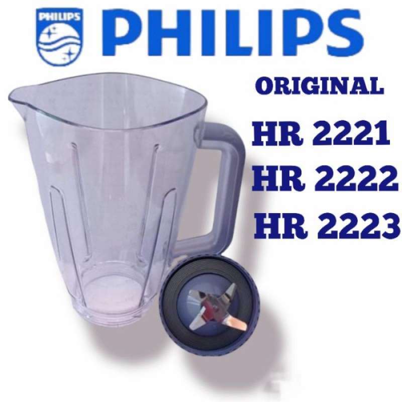 Promo Gelas Jus + Mounting Pisau Blender Philips Original Hr 2221 2222 ...