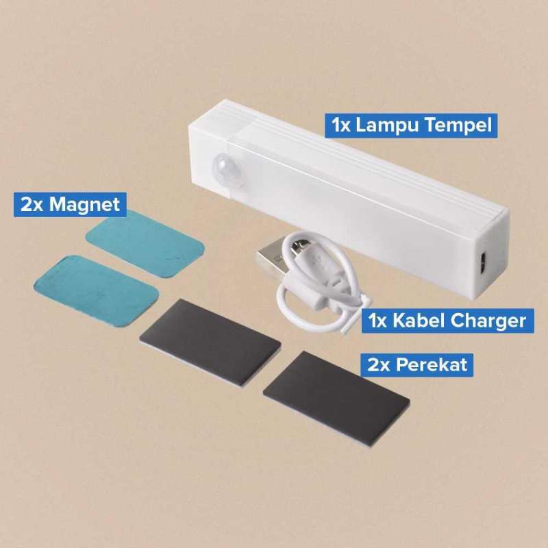 Jual Cnp Lampu Tempel Lemari Mini Sensor Pir Cabinet Light Cool White ...