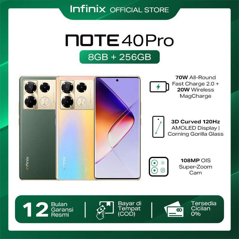 Promo Infinix Note 40 Pro 8/256gb - Up To 16gb Extended Ram - Helio G99 ...