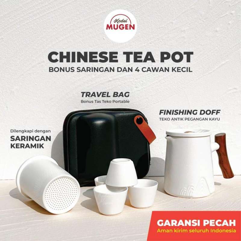 Promo Chinese Tea Infuser Pot Set | Teko Teh Keramik Dengan Saringan ...