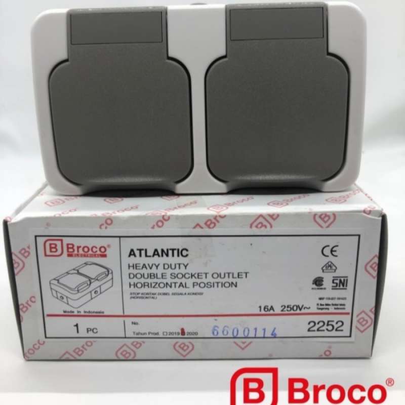 Promo Stop Kontak Tutup Waterproof Broco 2 Lubang Diskon 50% Di Seller ...
