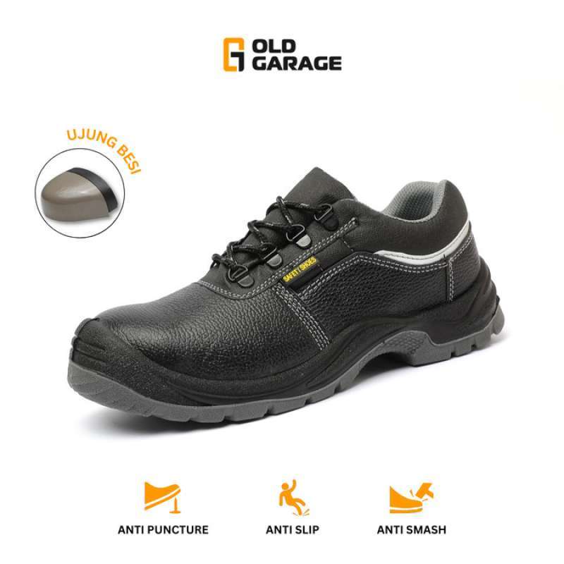 Jual Sepatu Safety Shoes Low Cut Ujung Besi Hitam - 39 - 43 Di Seller ...