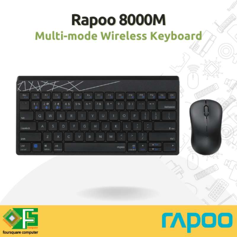Promo Rapoo 8000m / K800m Multi-mode Wireless Keyboard Without Mouse ...