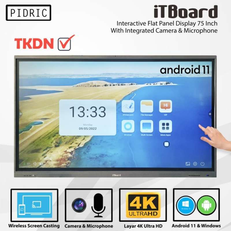 Promo Interactive Flat Panel Display Itboard 75 Inch Interactive Smart ...