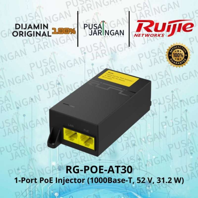 Promo Ruijie Rg-poe-at30 1-port Poe Adapter Gigabit Rg Poe At30 31.2w Diskon 23% Di Seller ...