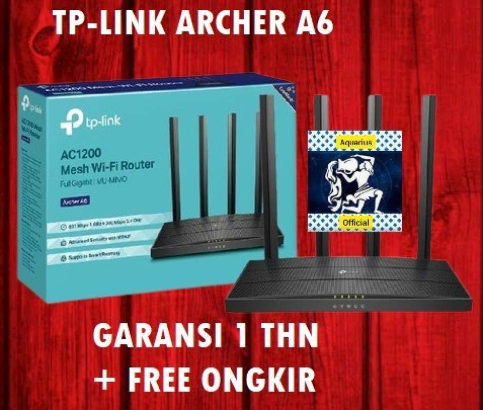 Promo Archer A6 Ac1200 Wireless Mu-mimo Gigabit Router Tp Link Diskon ...