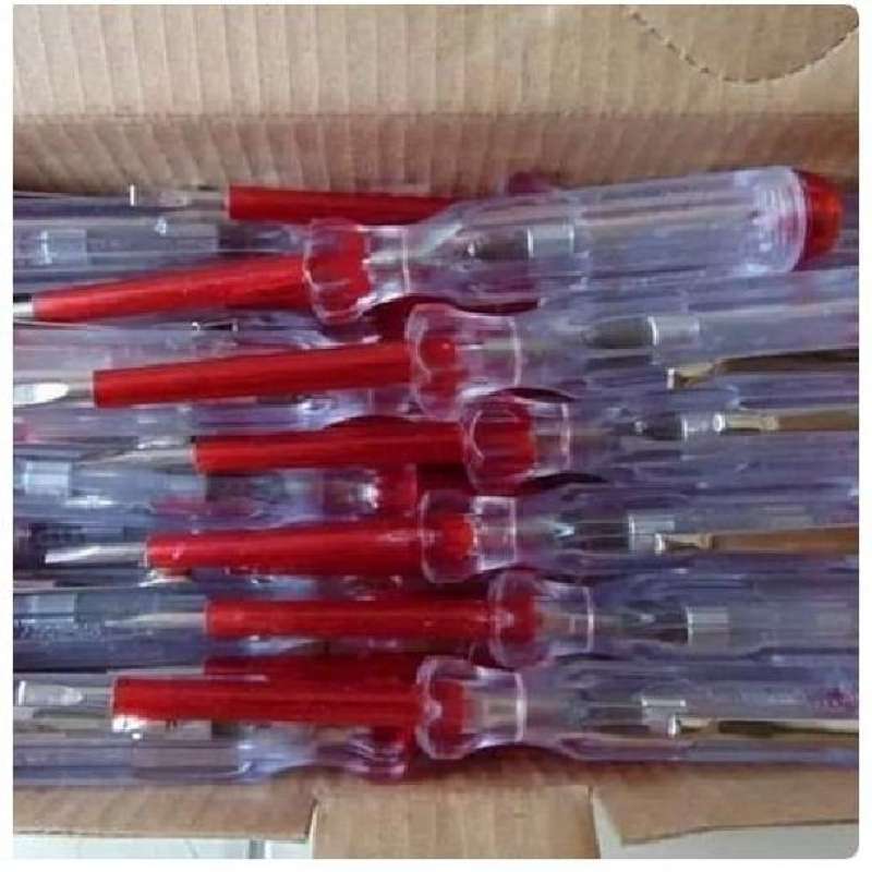 Jual Obeng Tespen Test Pen Listrik Merah Lampu Testpen Kelistrikan Di ...