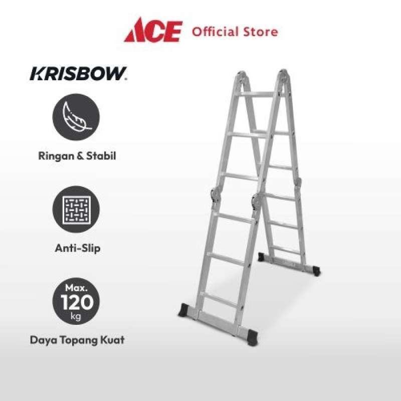 Promo Ace - Krisbow 3.3 Mtr Tangga Lipat Aluminium Multifungsi 4x3 Step ...