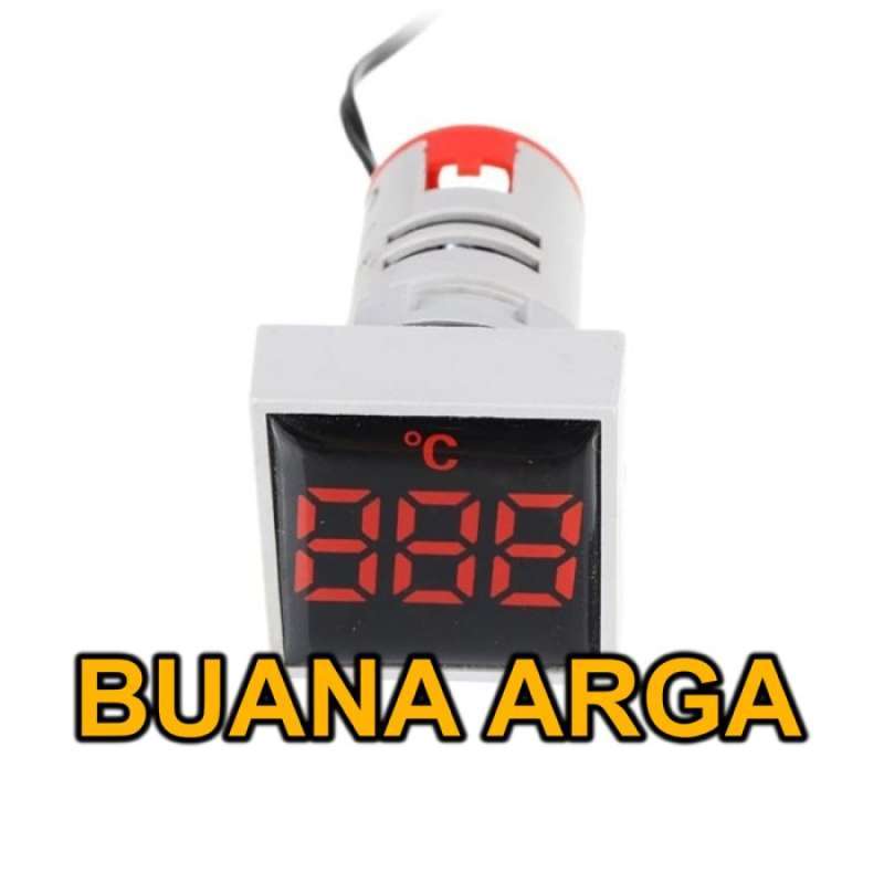 Promo Pilot Lamp Thermometer Indicator Sensor Suhu 22mm Led Ac 220v ...
