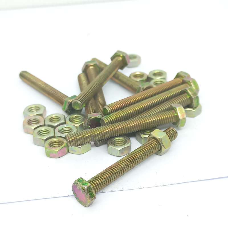 Jual Baut + Mur 10 Set 5cm Kuning Hex Kualitas Kuat Awet Universal Di ...
