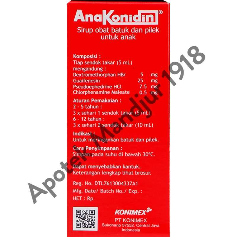 Jual Anakonidin Sirup 60 Ml - Obat Batuk Dan Pilek Anak Di Seller ...