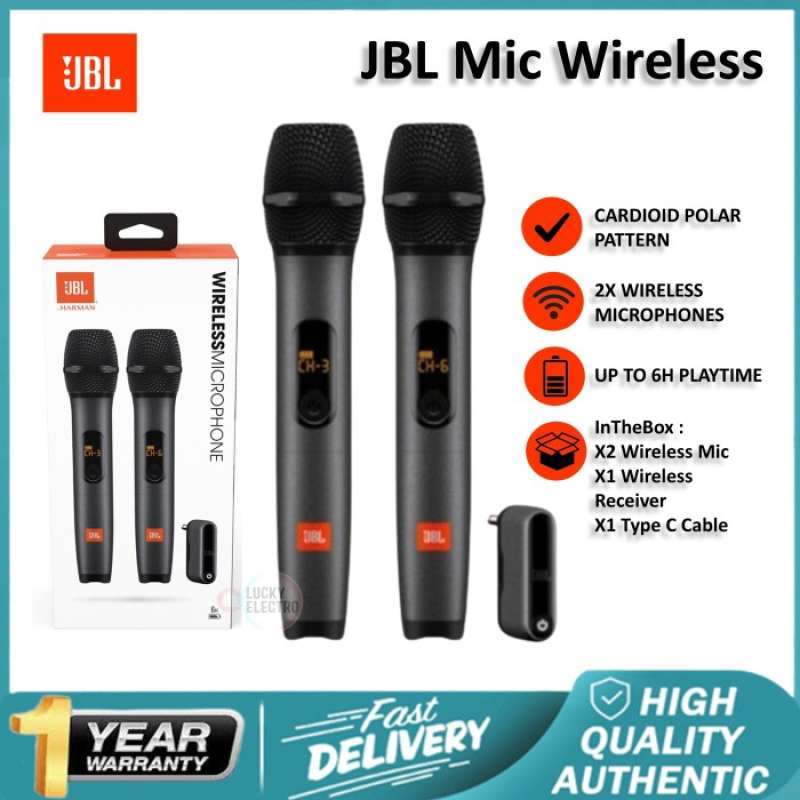 Promo Jbl Microphone Wireless 2 Mic Profesional Mic Karaoke With ...