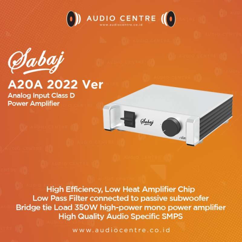 Jual Sabaj A20a A-20a 2022 Version 350w Analog Input Class D Power ...