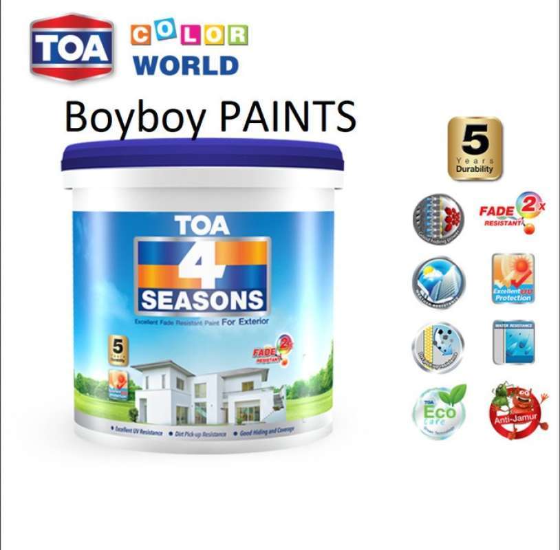 Promo Cat Tembok Toa 4 Season Exterior Brilliant White (20 Liter ...