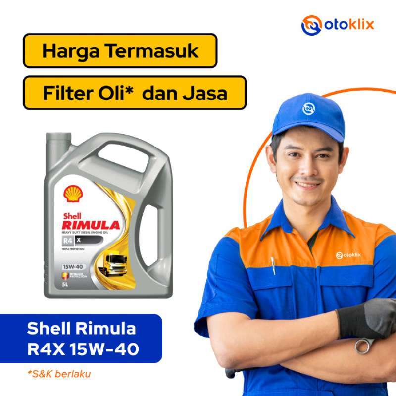 Promo Ganti Oli Mobil Shell Rimula R4 15w-40 (diesel) Diskon 33% Di ...