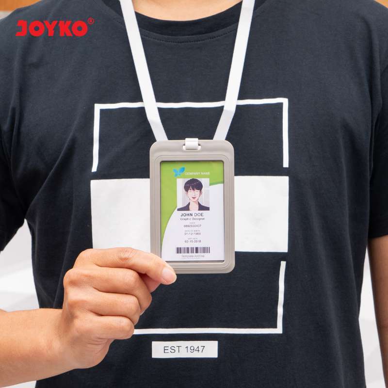 Jual Name Tag Tanda Pengenal Gantungan Kartu Nama Joyko Nt-81 - Grey Di ...