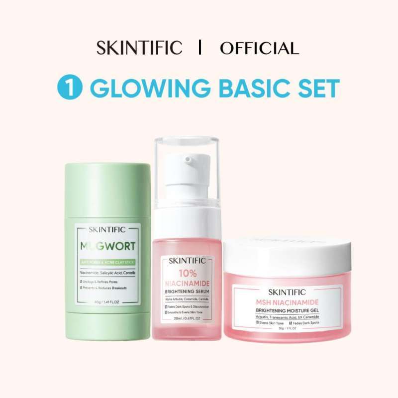 Jual Skintific Paket 3pcs Set Bundle Mugwort Clay Stick Glowing Basic ...