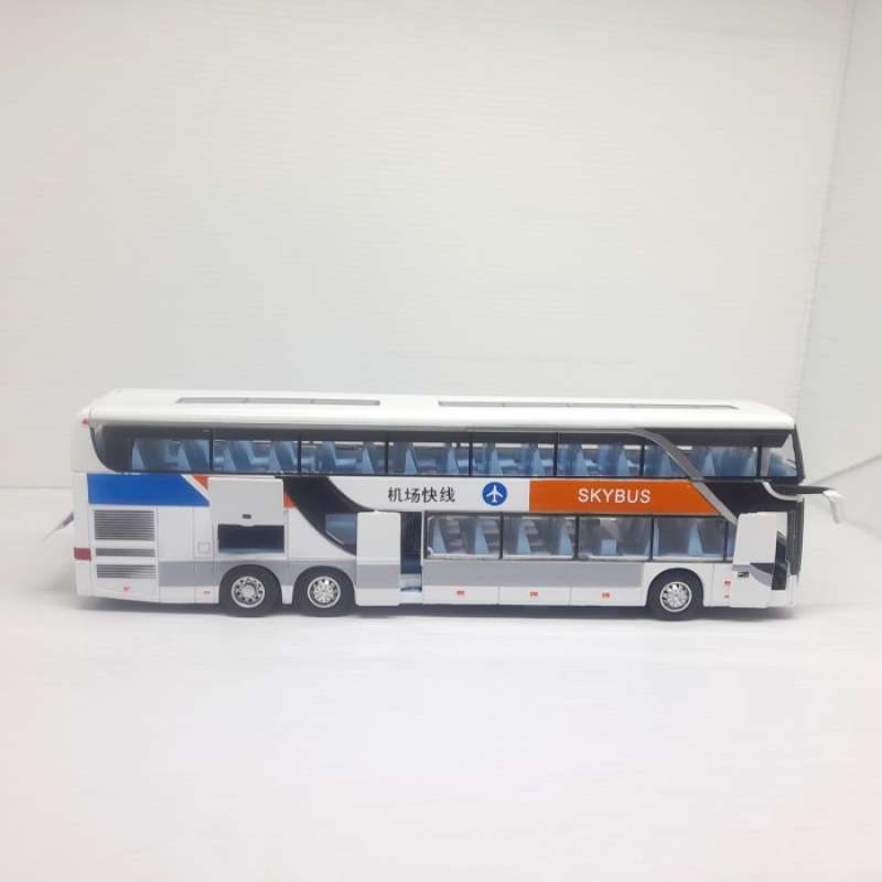 Promo Diecast Miniatur Bus Double Decker Sky Bus Keren Bus Tingkat Besi ...