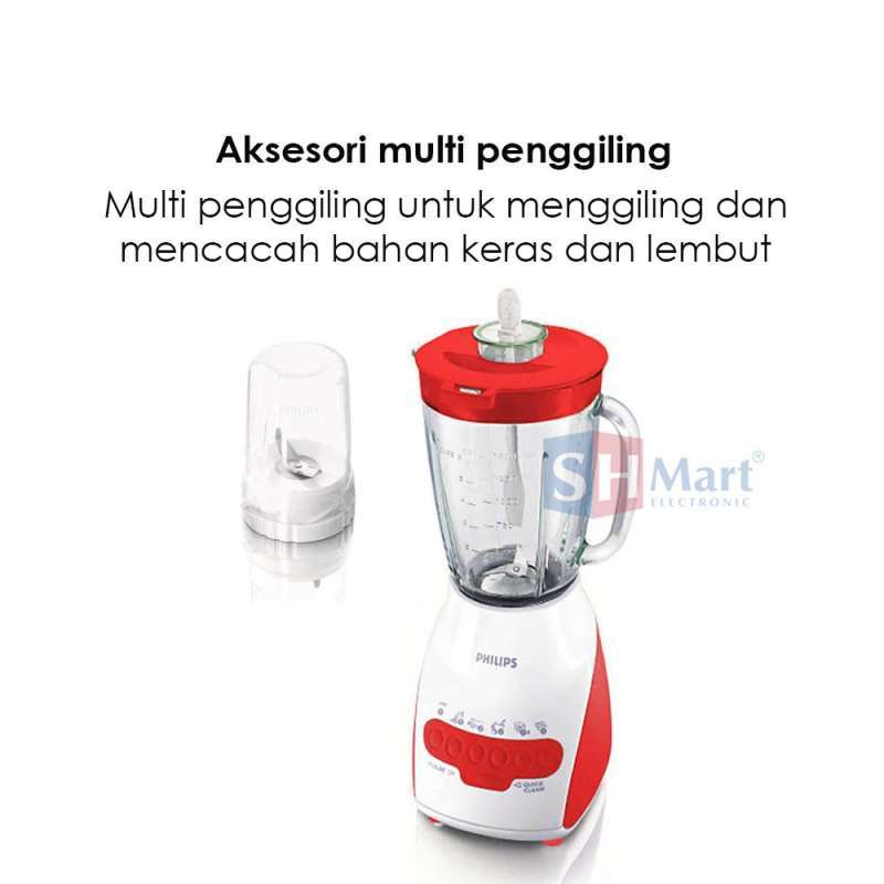Jual Blender Philips Kaca Hr-2116 / Hr2116 Kapasitas 2 Liter Garansi ...