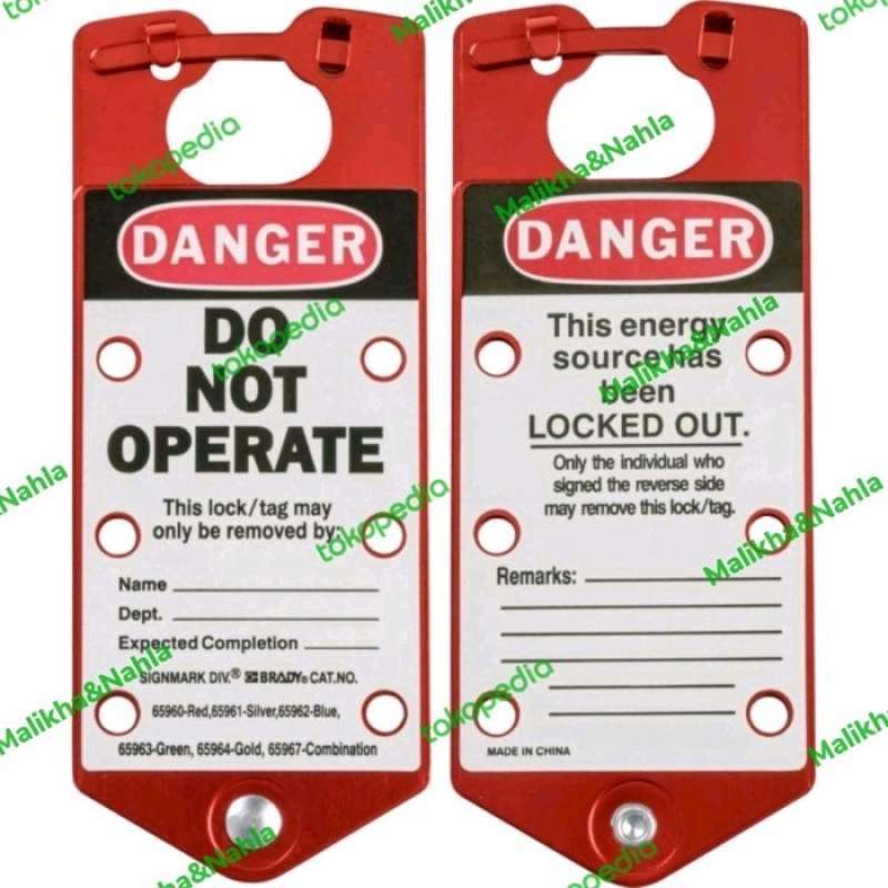 Promo Brady Labeled Lockout Hasp: Labeled Hasp, 1.5 In Opening Size ...