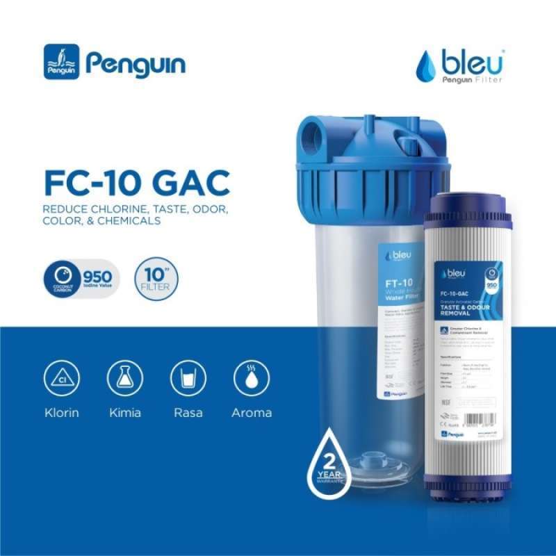 Jual Penguin Bleu Water Filter Gac / Penyaring Air 10 Fb-10-gac Standar ...