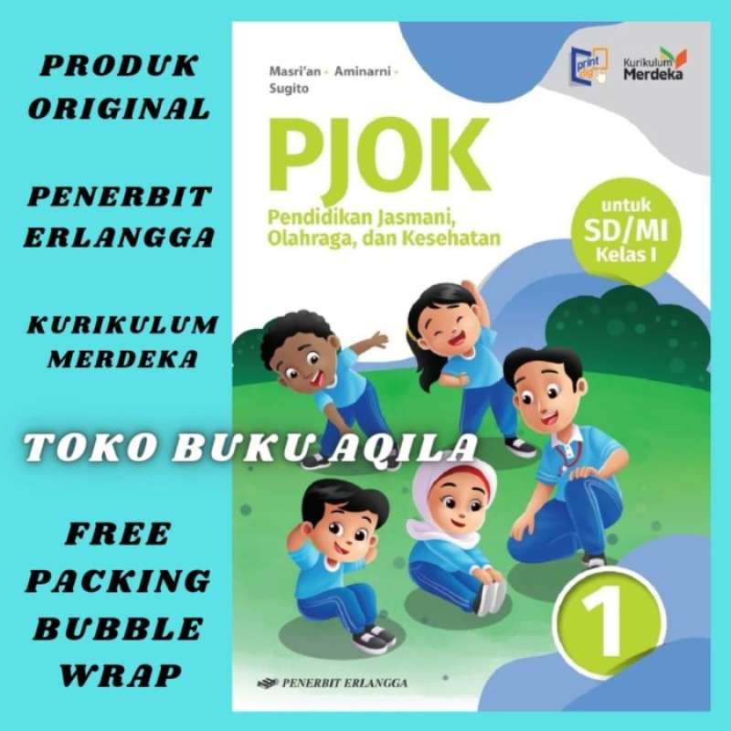 Promo Buku Pjok Kelas 1 Sd/mi Erlangga Kurikulum Merdeka - Penjasorkes Diskon 23% Di Seller ...