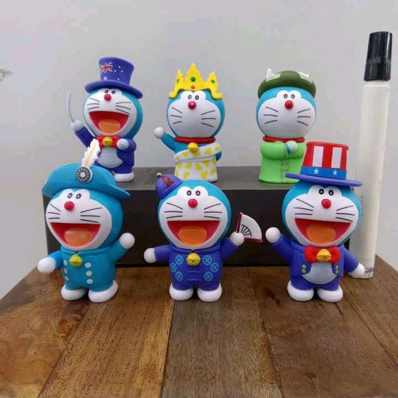 Jual Mainan Vinyl Figure Doraemon Bahan Pvc Tinggi Sekitar 3 Inch ...