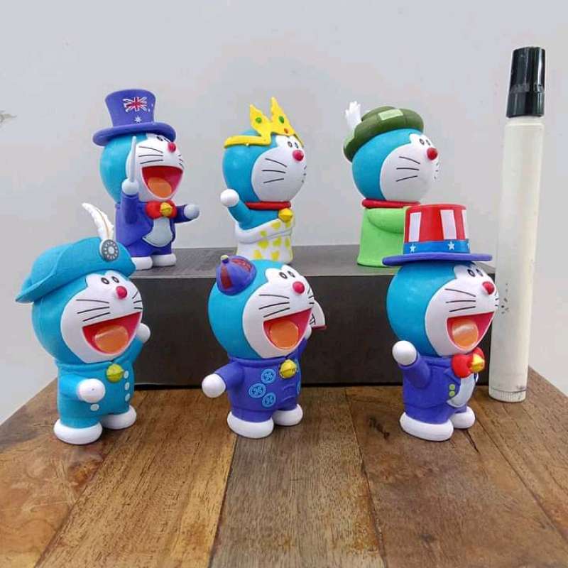 Jual Mainan Vinyl Figure Doraemon Bahan Pvc Tinggi Sekitar 3 Inch ...