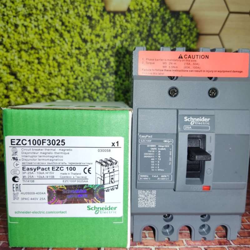 Promo Mccb Schneider Breaker Ezc100f 25a Ezc100f3025 3phase 3p 25 A Tele Diskon 23% Di Seller ...