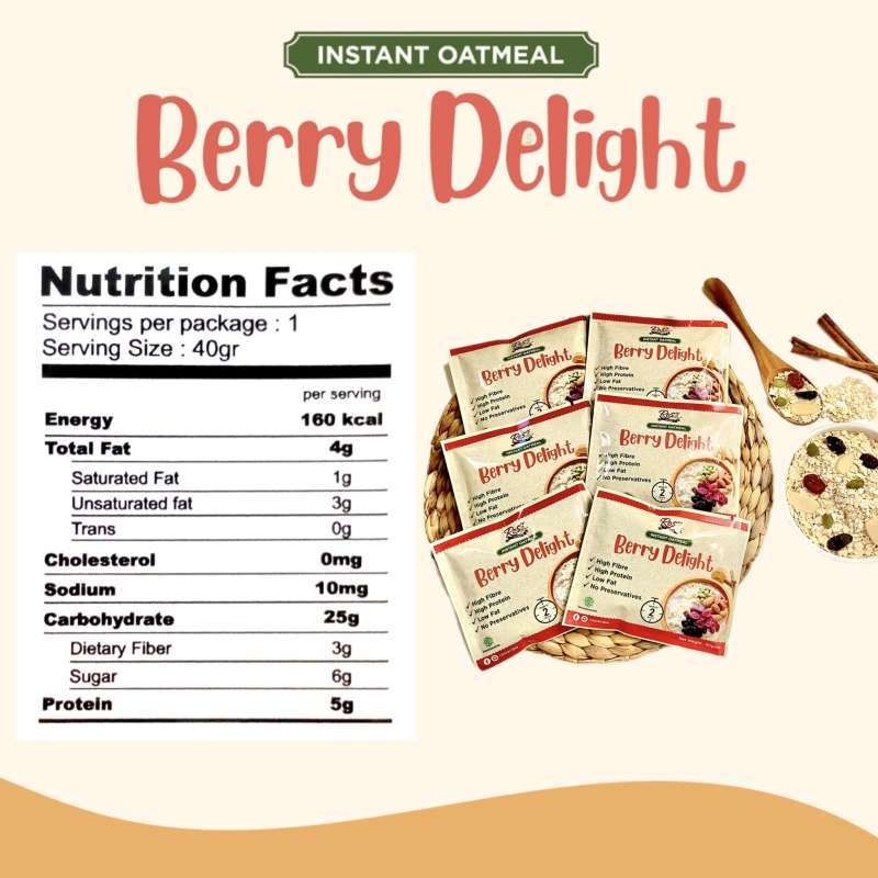 Jual Berry Delight Instant Oatmeal 40gr X 6pcs (paket) Di Seller Ros ...