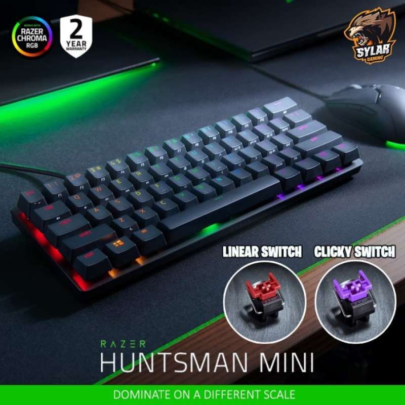 Promo Huntsman Mini Chroma Black 60% Mechanical Gaming Keyboard Diskon ...