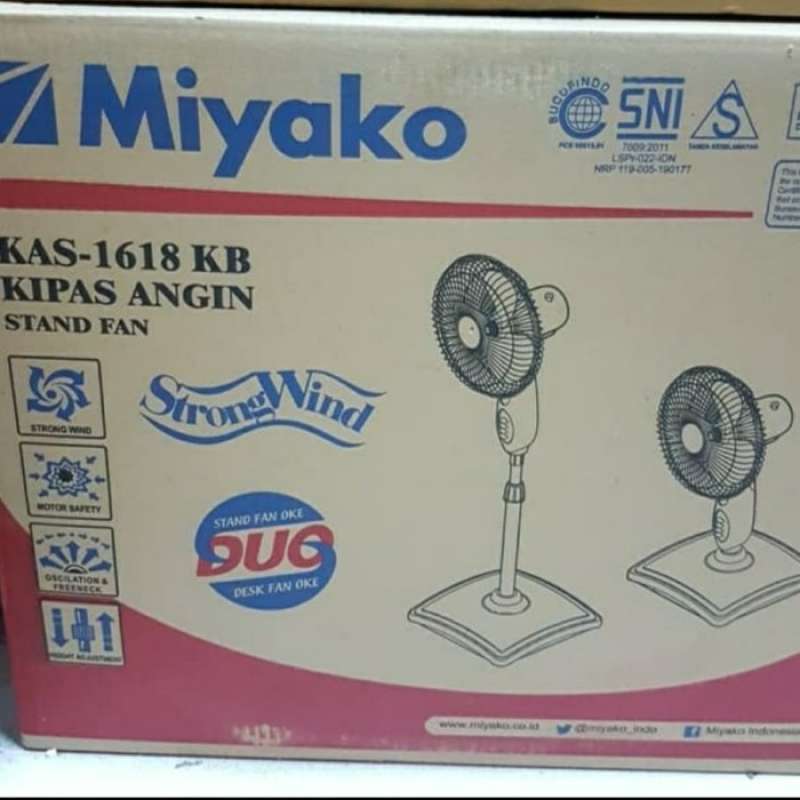 Jual Kipas Angin Miyako Kas 1618 Kb Kaki Kotak Di Seller Olebu Shop ...