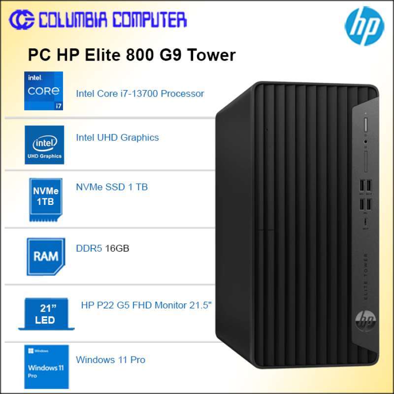 Jual Pc Hp Elite 800 G9 Tower [9e5c4pt] I7-13700 16gb 1tb Win11 Pro ...