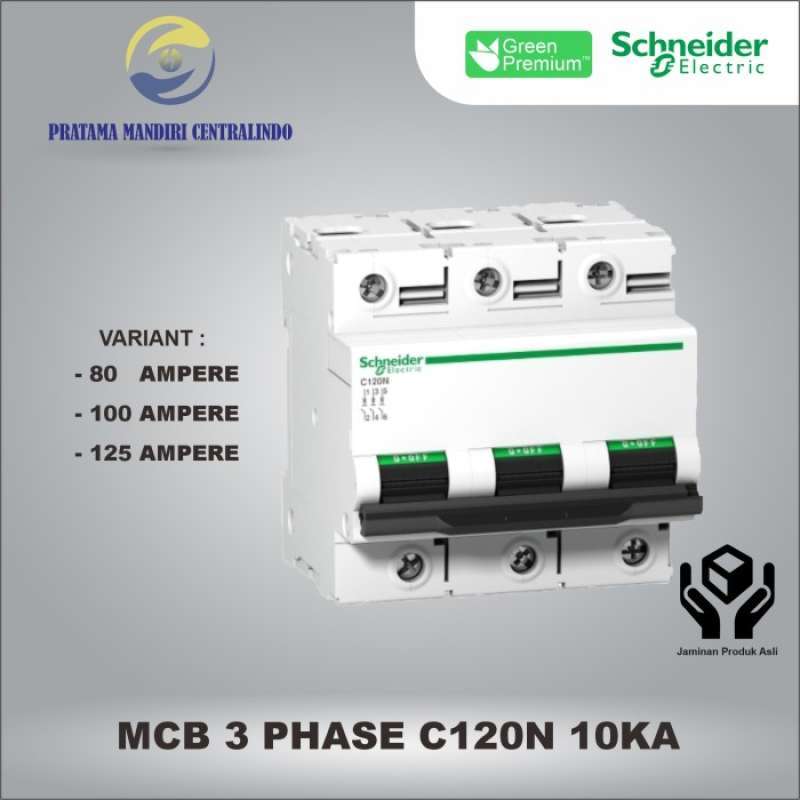 Promo Mcb C120n 3 Phase 10ka Schneider 3 Pole 3p - 80a/100a/125a Ori Sni - 100a Diskon 50% Di ...