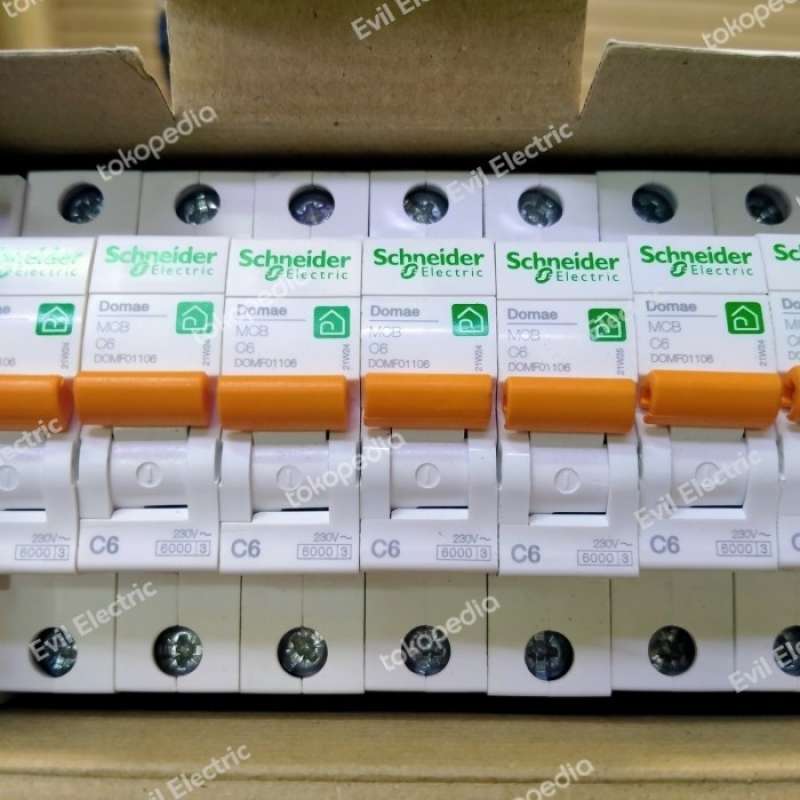 Promo Mcb Schneider New Domae 1p Tipe Baru 6a,10a,16a,20a 6ka - 16 Amper Diskon 50% Di Seller ...